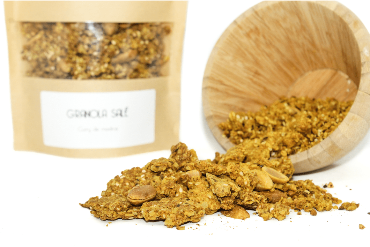 GRANOLA SALÉ - CURRY VEGAN & SANS GLUTEN
